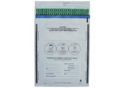 China Custom Logo Tamper Proof Plastic Bank Deposit Bags Level 1 to level 4 for sale