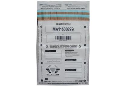 China Polypropylene Material Tamper Evident Security Bags 10-250 Microns Thickness for sale