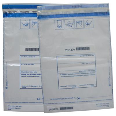 China Customized Printed Plastic Tamper Evident Bag Bank Deposit Security Bag for sale