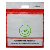 China Clear Tamper Evident Bag Security Tamper Proof Bags With Die Cut Handle for sale