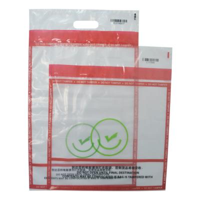 China LDPE Customize LOGO Tamper Evident Bag Plastic Document Security Bag for sale