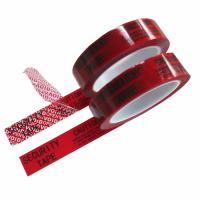 China Self Adhesive Tamper Proof Carton Box Sealing Tamper Evident Security Tape for sale