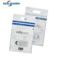 China A4 Size LDPE Security Bag Plastic Tamper Evident Bank Deposit Bags For Cash for sale