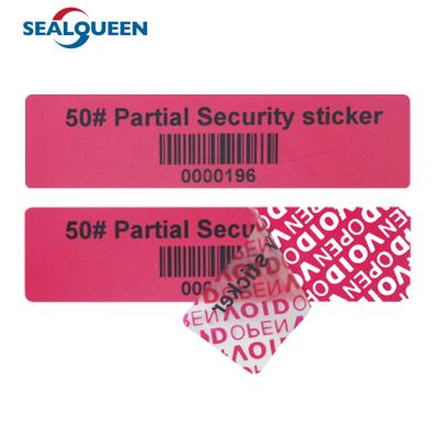 China Void Open Warranty Security Label Self Sealing Packing Tamper Evident Sticker for sale
