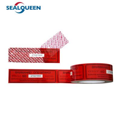 China Tamper Evident Security Void Tape Logo Printing Security Sealing Tape for sale