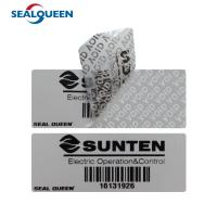 China High Residue Self Adhesive Void Open Warranty Security Label For Packing for sale