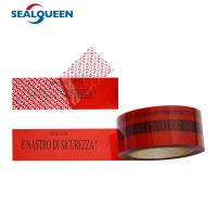 China Self Adhesive Tamper Proof Carton Box Sealing Tamper Evident Security Tape for sale