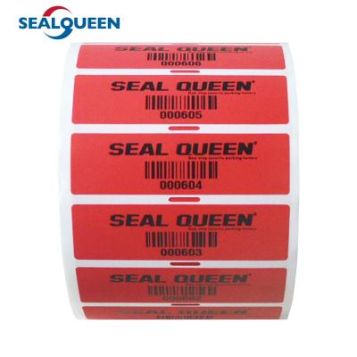 China High Transfer Tamper Evident Security Tape PET / PE Film Security Labels for sale