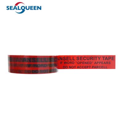 China Custom Tamper Evident Anti Theft Tape Void Open Seal Tape For Courier Bag & Box for sale