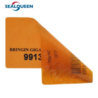 China Adhesive Self Seal Warranty Void Labels Customized Tamper Evident Brand Protected for sale