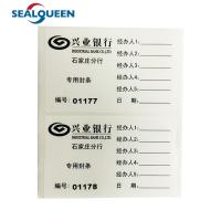 China Tamper Evident Self Seal Bag Security Sealing Label Custom Design for Bank for sale