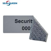 China Warranty Silver Self Seal Void Security Label Sticker Custom Tamper Evident Packing for sale