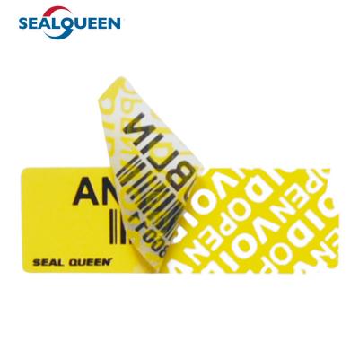 China Strong Adhesive Seal Warranty Void Label Tamper Evident Security Package for sale