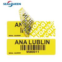 China Custom Logo Tamper Evident Label Void Warranty Security Seal Label for sale