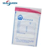 China Plastic Self Adhesive Tamper Evident Bank Bag Security Deposit for sale