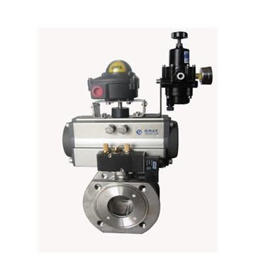 China Dn15 - Dn600 Pneumatic Ball Valve Stainless Steel V Notch Ball Control Valve for sale