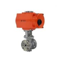 China API 6D Stainless Steel Floating Reduce Bore Class300 Raised Face Flange Ball Valve with Electric Actuator for sale