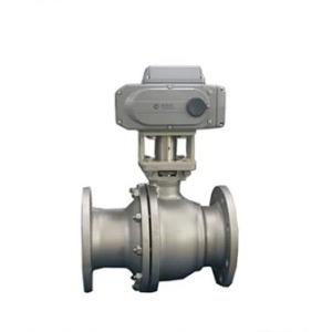 China Exd II Bt4 AC220V DN20 Cast Steel Pn100 Flange Electric Ball Valve for 350 Degree Steam for sale