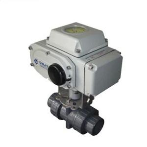 China 1000kpa Dn50 UPVC Electric Ball Valve With Fail Open Function For Sea Water for sale