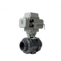 China PVC Electric Ball Valve for Water Acid and Corrosive Liquid for sale