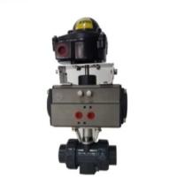 China CE IP67 Normal Temperature Electric PVC Ball Valve DC24V Straight Through Type for sale