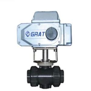 China IP67 DN40 Motorized PVC Ball Valve Normal Temperature With Electric Actuator for sale