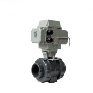 China Electric 2 Inch Plastic Ball Valve PVC Chemical Resistant Straight Through Type for sale
