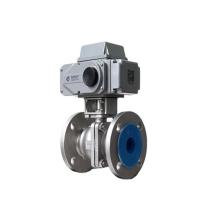 China Stl Alloy Metal Seal Flange Electric Ball Valve for 350 Degree Celsius for sale