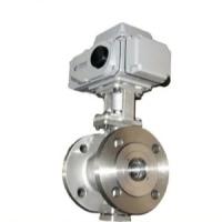 China High Temperature Stainless Steel Flange Straight Through Type Electric Ball Valve for sale