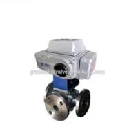 China Stainless Steel Dn15 Mini Electric Actuator 3-Way Ball Valve for Water Treatment for sale