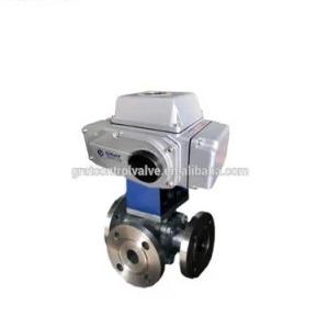China Stainless Steel Dn15 Mini Electric Actuator 3-Way Ball Valve for Water Treatment for sale
