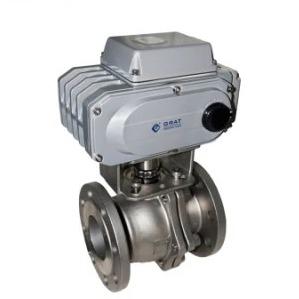China Stainless Steel 316 Electric Actuated Ball Valve AC220V Flange Proportional Ball Valve for sale