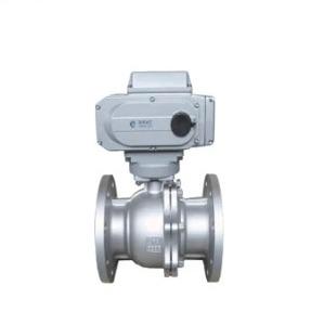 China API6d Forged A105 F304 2PC SS Floating Ball Valve Mounted Electric Actuator for sale