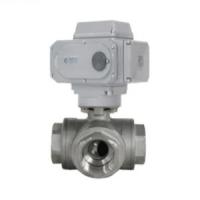 China 3 Way Multi Control Stainless Steel Ball Valve with Electricity Motorized Actuator for sale