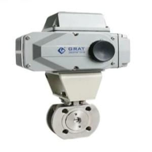 China High Temperature PTFE Sealed V-Notch Proportional Electric Ball Valve for sale