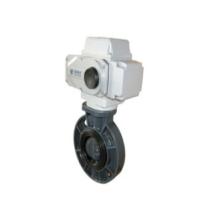 China UPVC Plastic Wafer Type Butterfly Valve Electricity Modulated Control for sale
