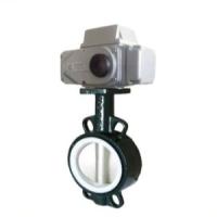 China High Temperature Fluorine Electric Control Butterfly Valve With Wafer / Flang Connection for sale