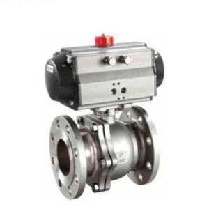 China Stainless Steel Flange End Vacuum Ball Valve With Pneumatic Actuator DIN Standard for sale