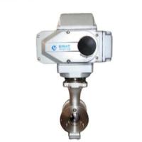 China Straight Through Type Electric Actuator Control Ball Valve Wafer Type for sale