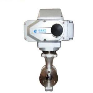 China Straight Through Type Electric Actuator Control Ball Valve Wafer Type for sale
