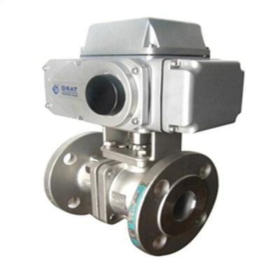China Stainless Steel Flange Connection  Electrical Control Ball Valve for sale