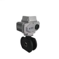 China High Temperature Flange Connection WCB Short Type Electric Ball Valve for sale