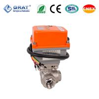 China IoT Internal Thread Three-Way Electric Actuated Ball Valve for High-Pressure HVAC Water Treatment Systems SS304 Stainless Steel Body for sale