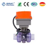 China IoT UPVC Electric Ball Valve with Smart Modbus 485 Communication for Remote Flow Control and Automated Water Treatment Systems for sale