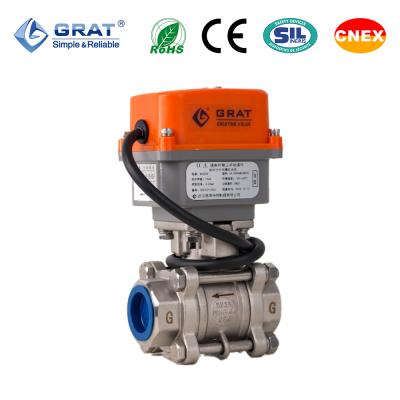 China Smart DN25 Motorized Ball Valve with IoT Connectivity for Remote Monitoring and Control in Water Treatment and HVAC Systems for sale