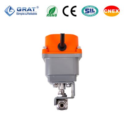 China IoT Mini Double Ferrule Ball Valve with Compact Actuator for laboratory automation and environmental monitoring devices for sale