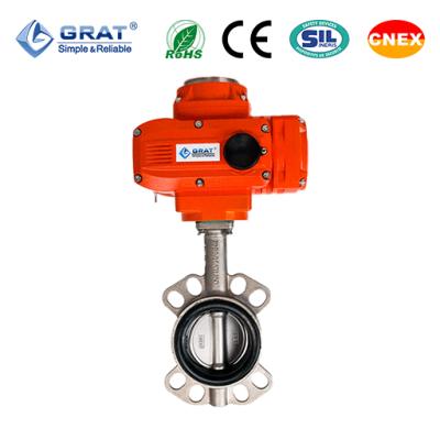 China Explosion-Proof Electric Butterfly Valve Certified Actuator SS316/WCB Body DN50 PN16 4-20mA Modbus Control For Hazardous Areas in Oil, Gas, Chemical, Pharmaceutical Industries for sale