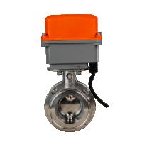 China Tri-Clamp Butterfly Valve with IoT Mini Actuator for Smart Control and Corrosion Resistant Quick-install Design for sale