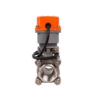 China Miniature Electric 304/316 Stainless Steel Threaded Ball Valve for Automated On/Off and Flow Regulation in Chemical Fluids for sale