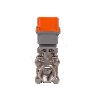 China Miniature Electric 304/316 Stainless Steel Threaded Ball Valve for Automated On/Off and Flow Regulation in Chemical Fluids for sale